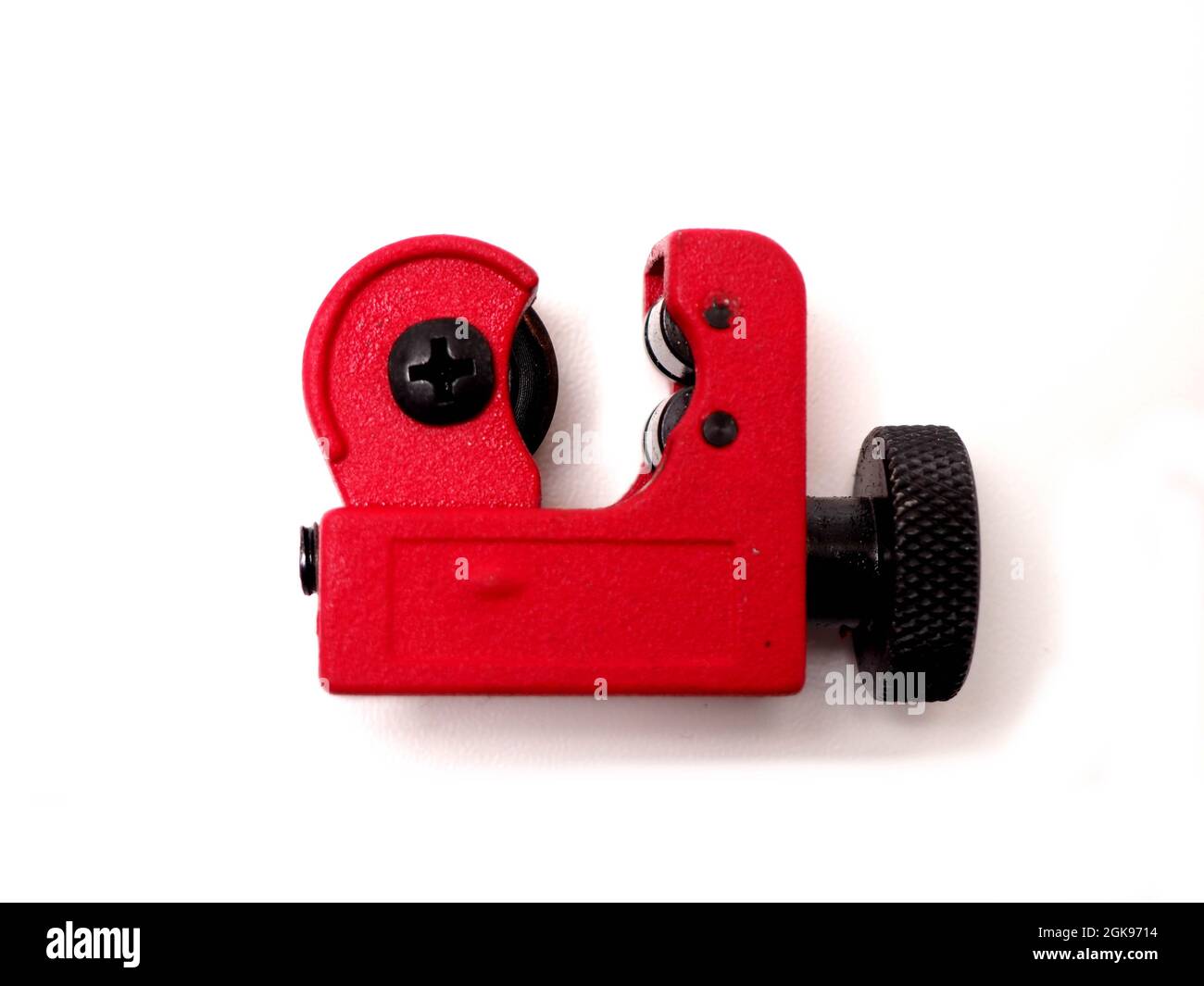 Picture of red mini pipe cutter that usually used by technician to cut ...