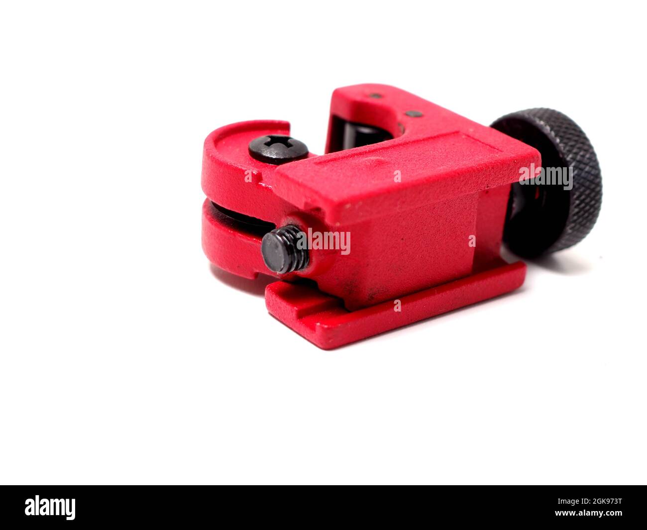 Picture of red mini pipe cutter that usually used by technician to cut ...