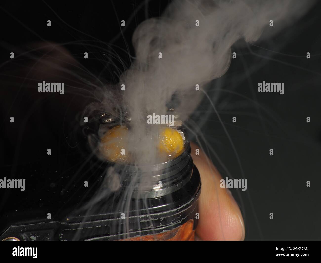 Close up shoot of vape / e cigarette. New innovation to change ...