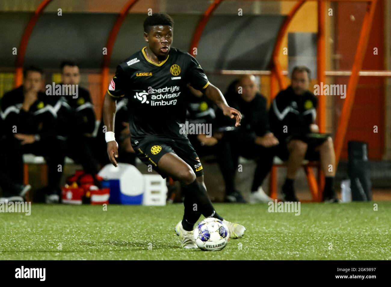 VOLENDAM, NETHERLANDS - SEPTEMBER 13: Bryan Limbombe of Roda JC during ...