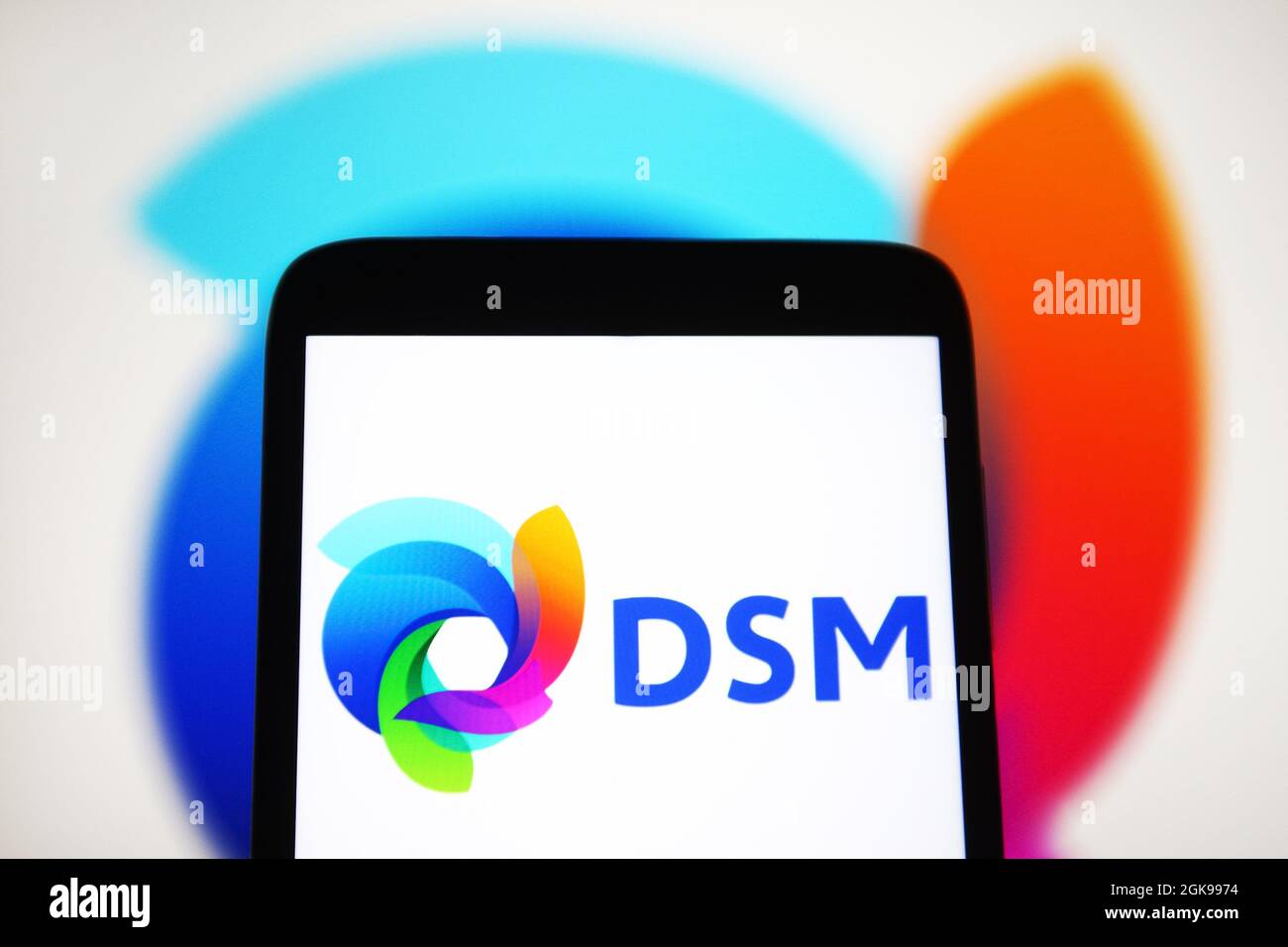 In this photo illustration a Royal DSM (Koninklijke DSM NV) logo is ...
