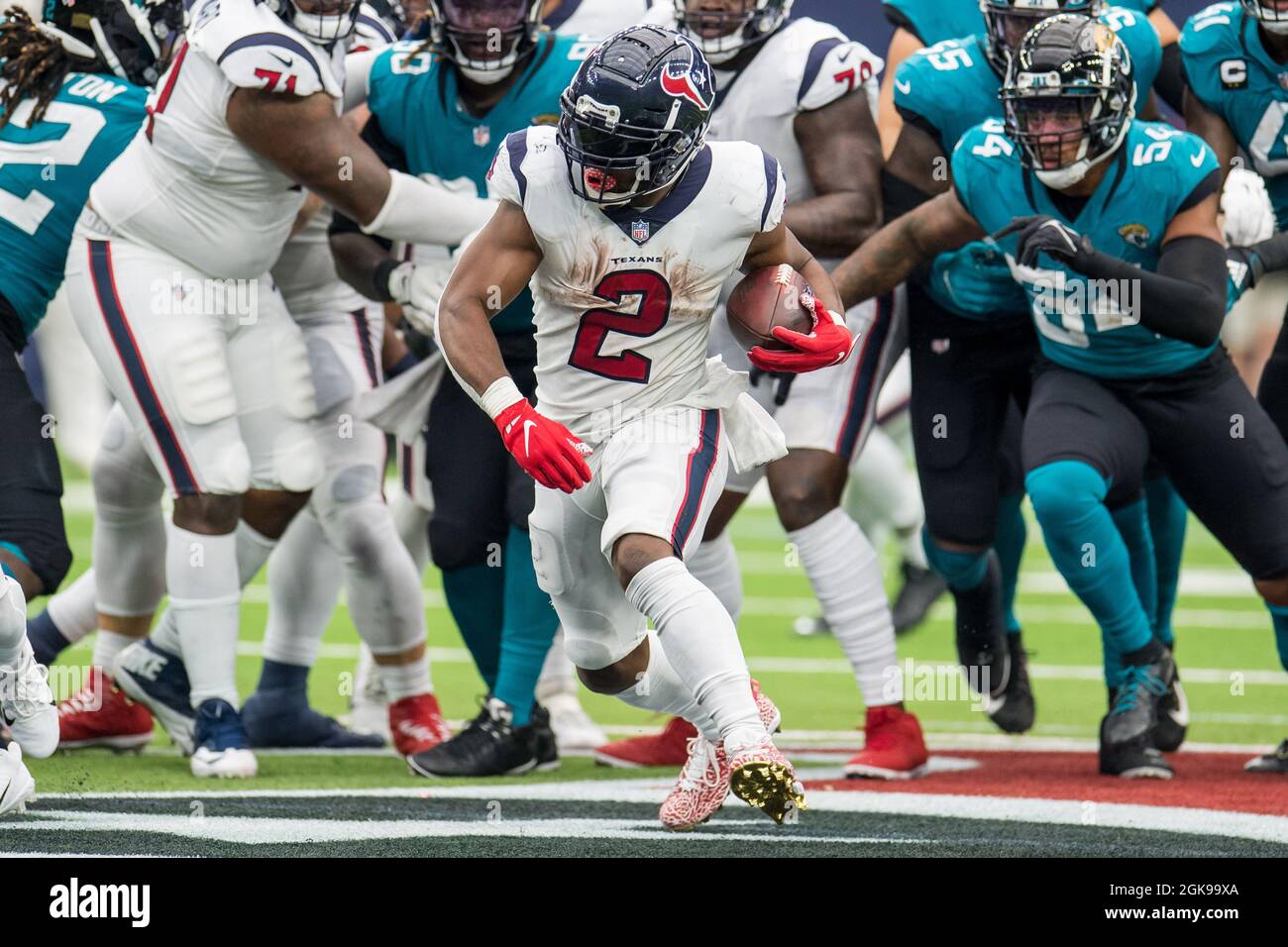 September 12, 2021: Houston Texans running back Mark Ingram (2) carries ...