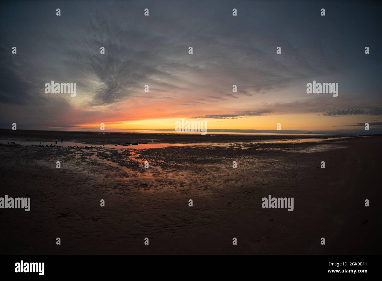 Cleveleys Sunset - Cleveleys Beach, Fylde Coast of Lancashire, England ...