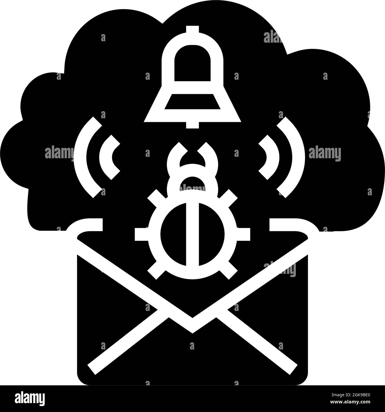 threat cyber security glyph icon vector illustration Stock Vector Image ...