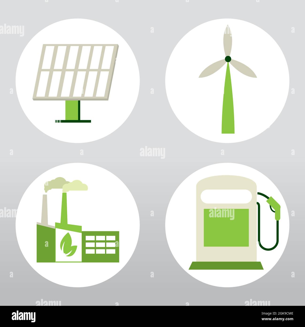 green energy icon set Stock Vector Image & Art - Alamy
