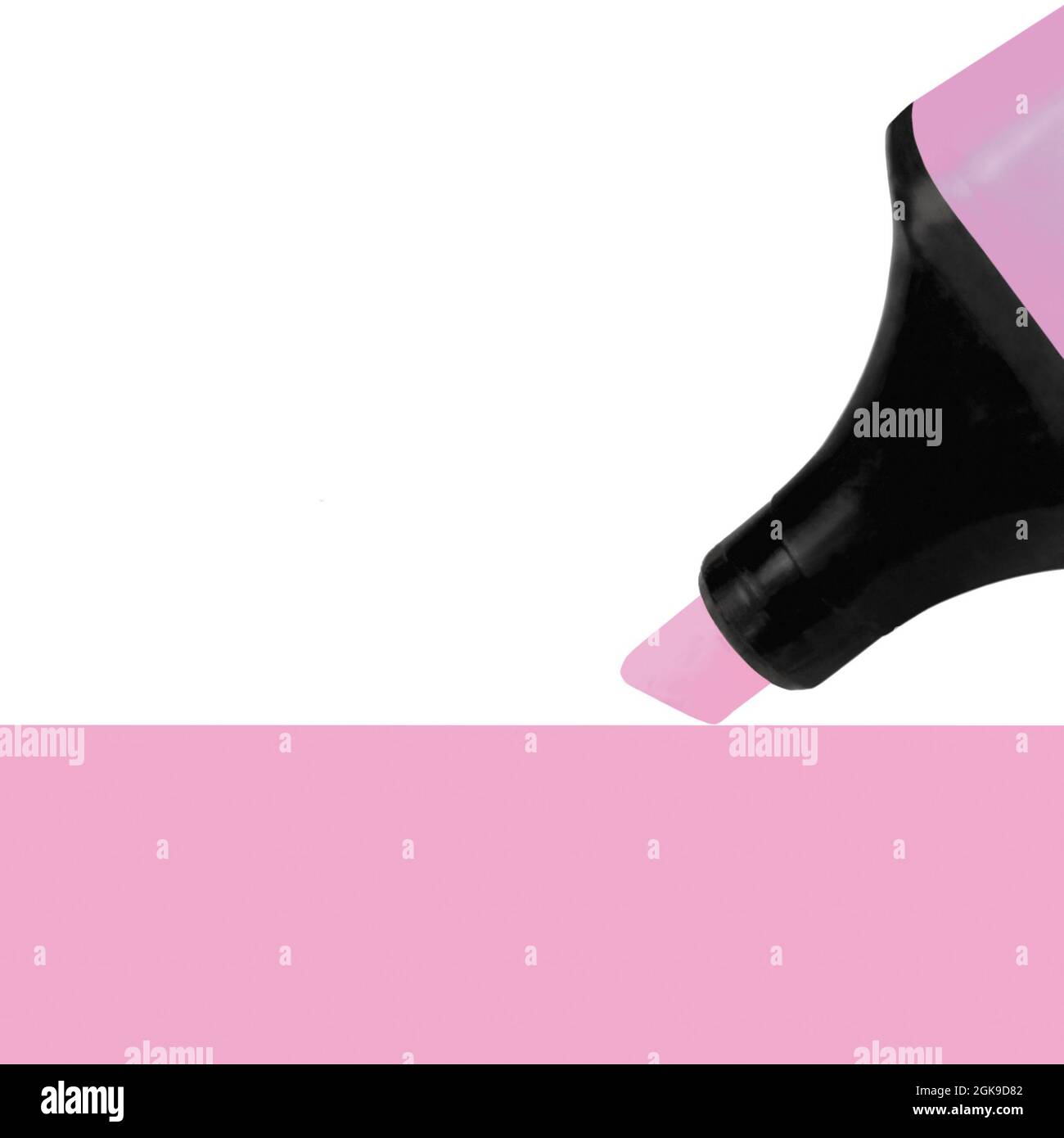 Bright electric fluorescent neon pink felt tip pen marker highlighter ...