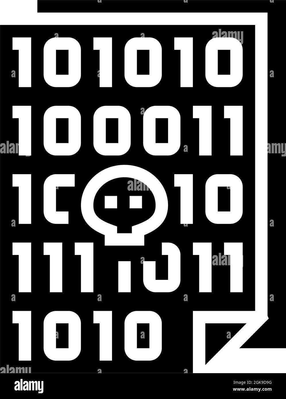 code of security software system glyph icon vector illustration Stock ...