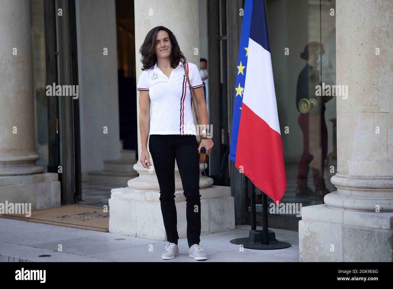 French Bronze medalist Margot Boulet arrives prior to the ceremony in ...
