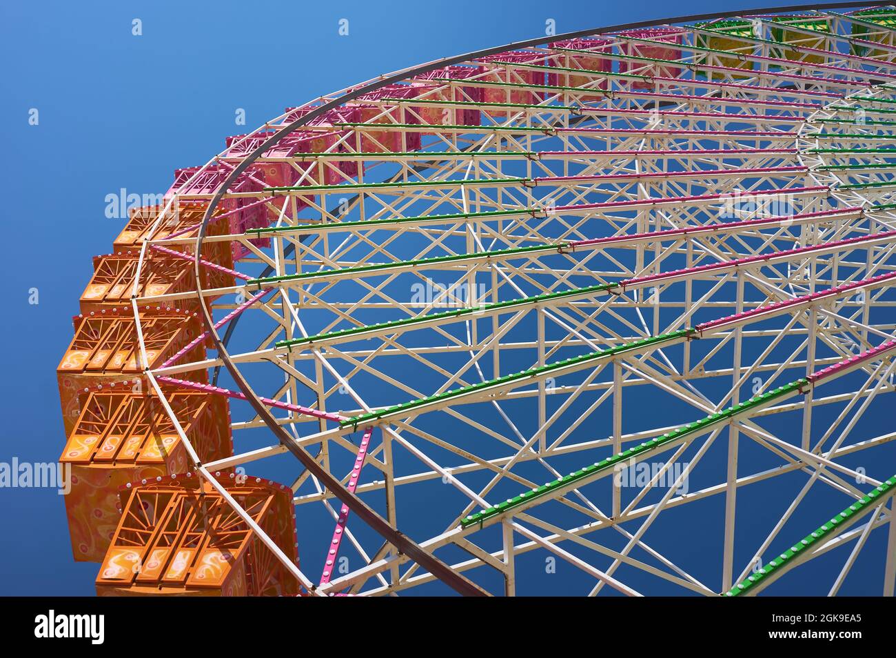 detail of a colorful ferris wheel in an amusement park Stock Photo - Alamy