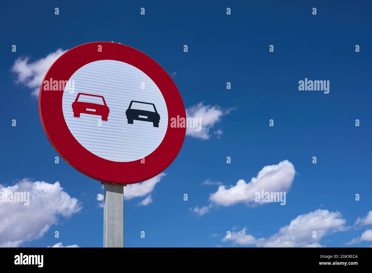 Overtaking prohibited road sign hi-res stock photography and images - Alamy