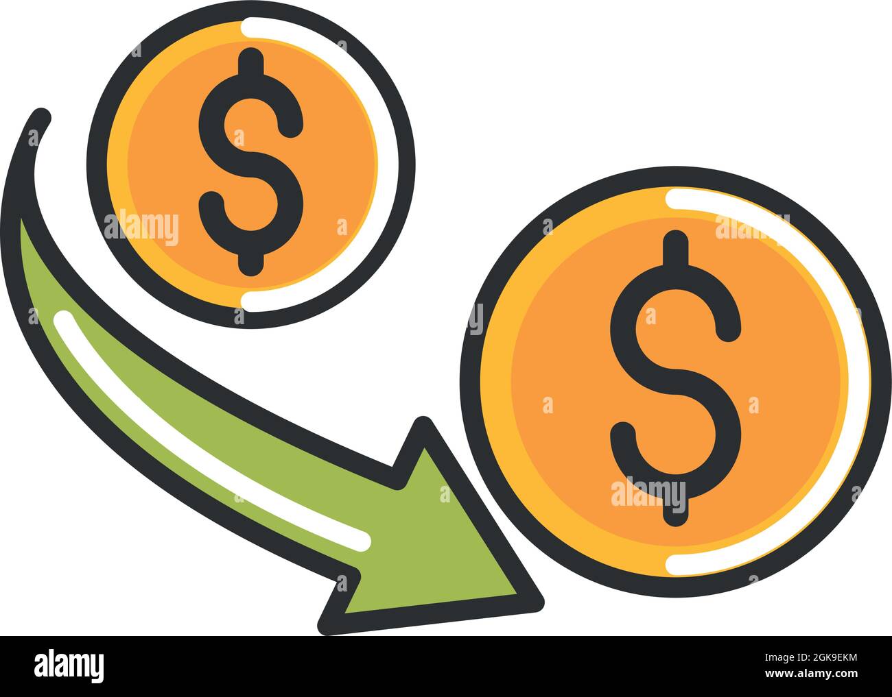 coins money exchange Stock Vector Image & Art - Alamy