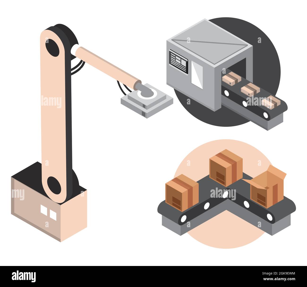 industrial automatic machinery, set Stock Vector Image & Art - Alamy