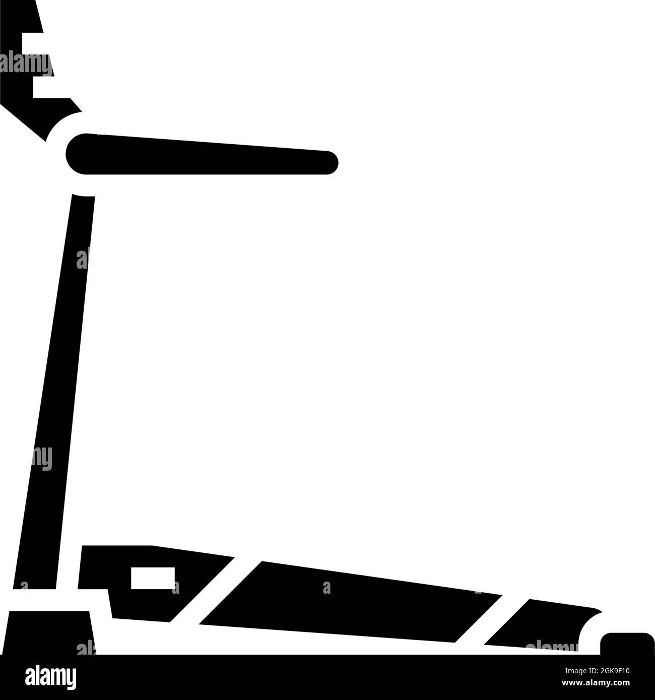 Treadmill icon black monochrome Stock Vector Images - Alamy