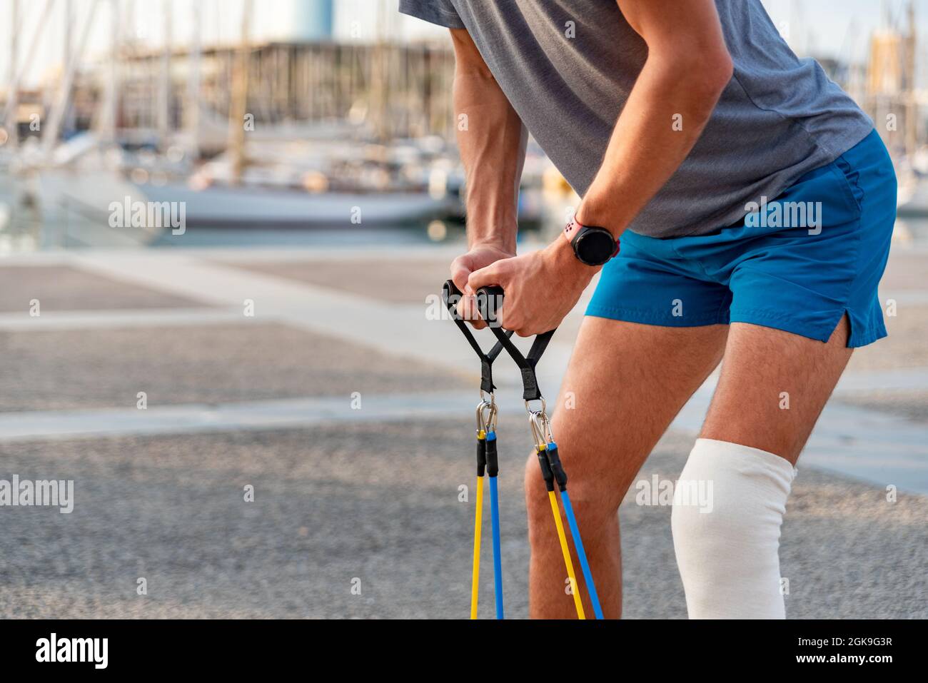 Close up unrecognizable athletic guy hi-res stock photography and ...