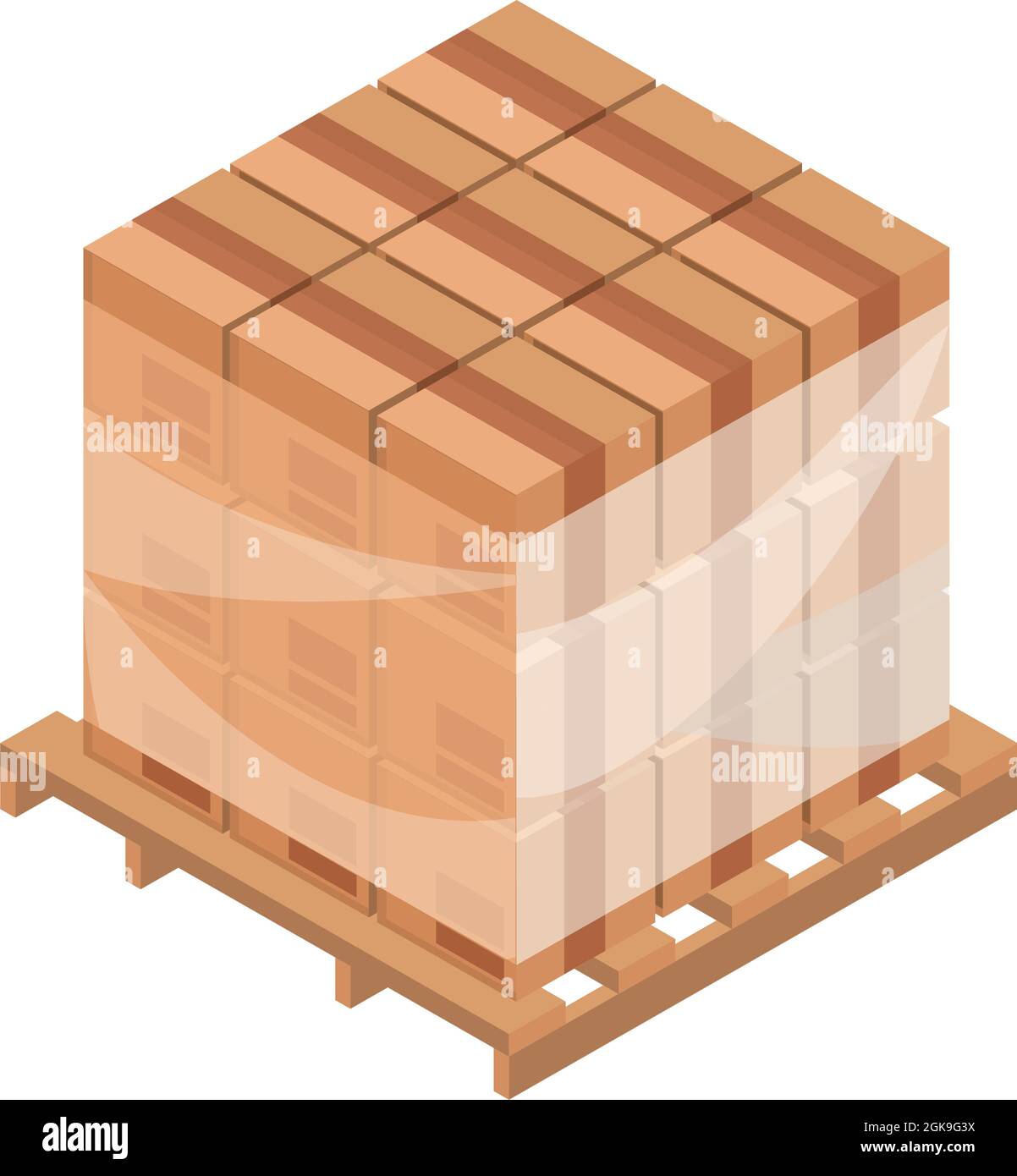 wooden pallet with parcels Stock Vector Image & Art - Alamy