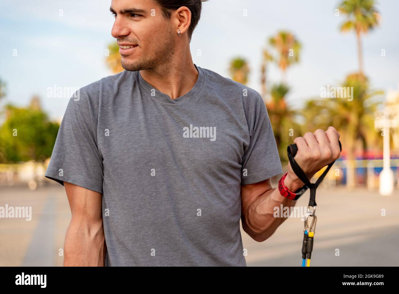 Young muscular man doing exercise hi-res stock photography and images ...
