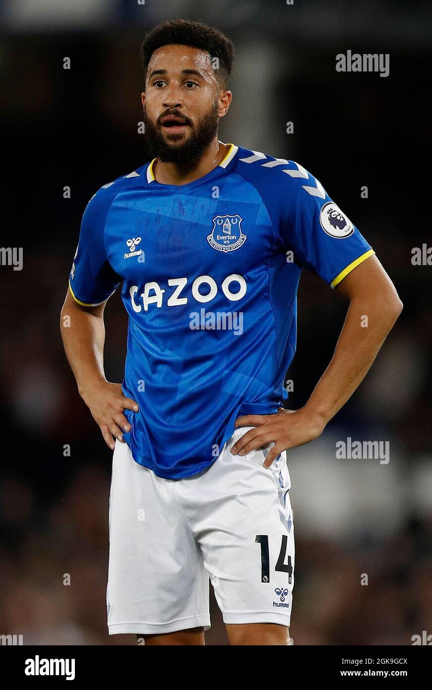 Liverpool, England, 13th September 2021. Andros Townsend of Everton ...