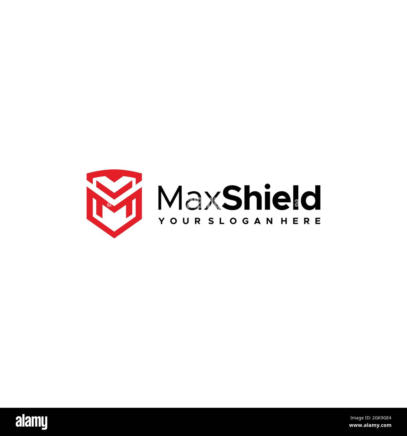 Modern lettermark initial M Max Shield logo design Stock Vector Image ...
