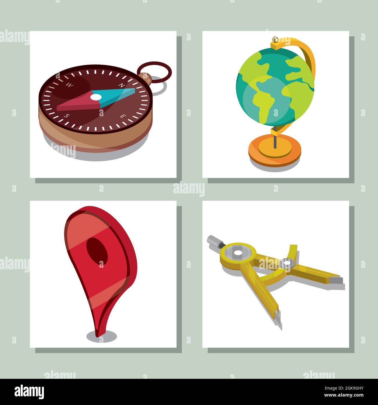 geography icons set Stock Vector Image & Art - Alamy