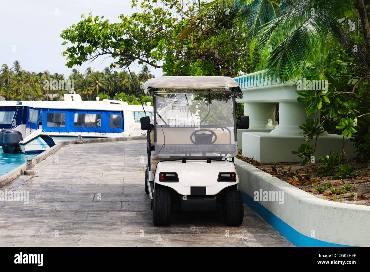 Modern buggy at tropical resort Stock Photo - Alamy
