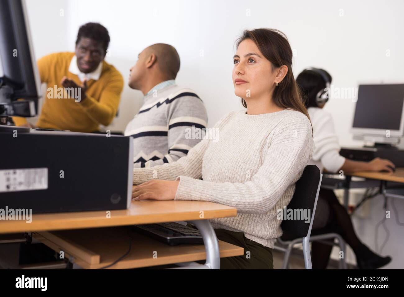 Diverse adult class test hi-res stock photography and images - Alamy