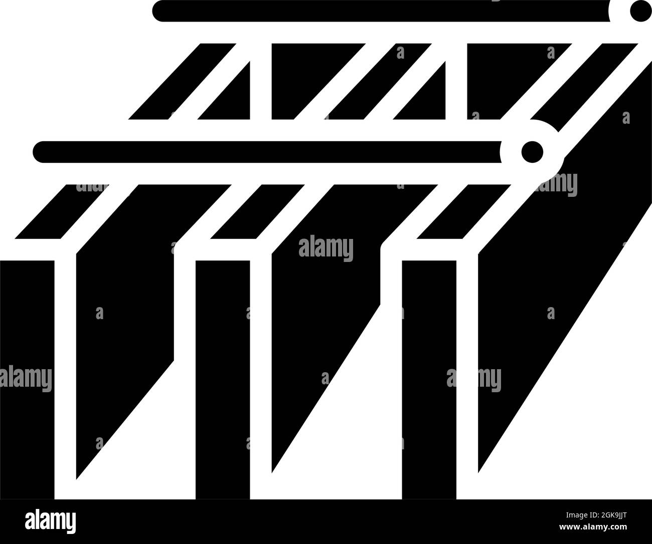 bar grating metal glyph icon vector illustration Stock Vector Image ...