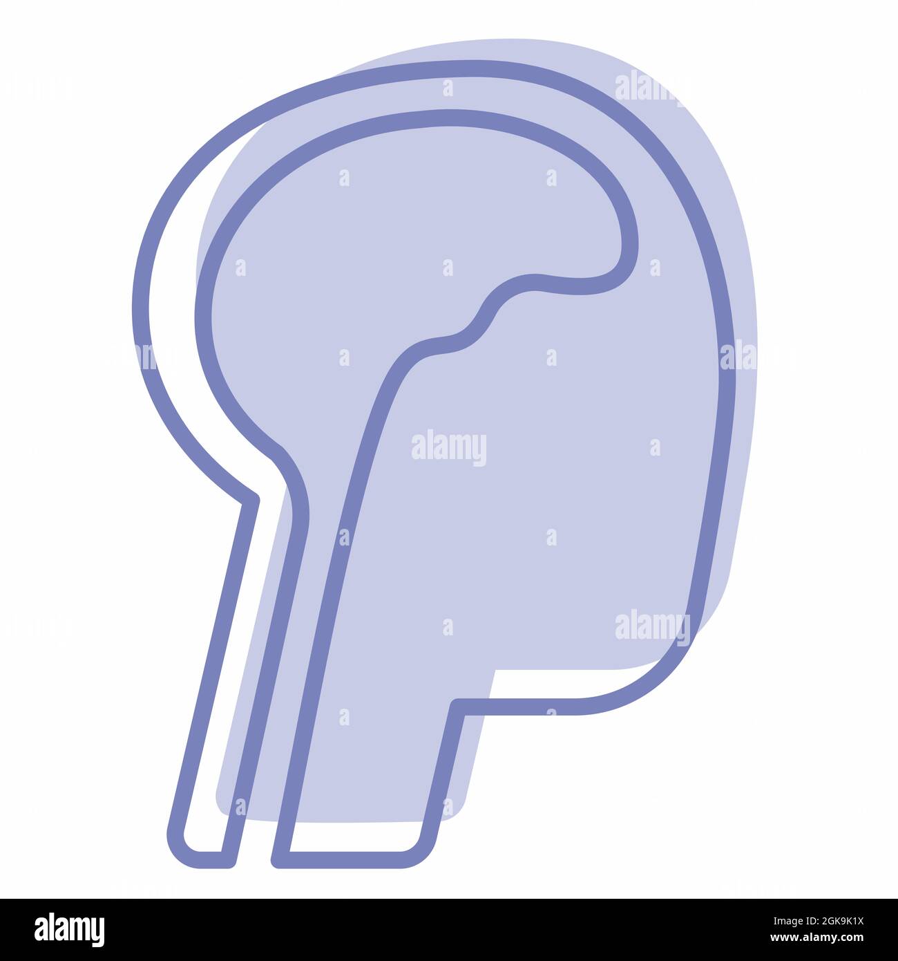 Icon Vector of Brain 2 - Two Tone Style - Simple illustration, Editable ...