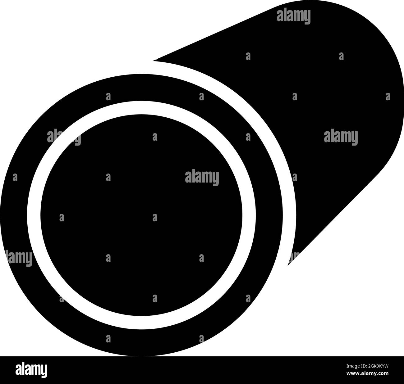 pipe metal profile glyph icon vector illustration Stock Vector Image ...