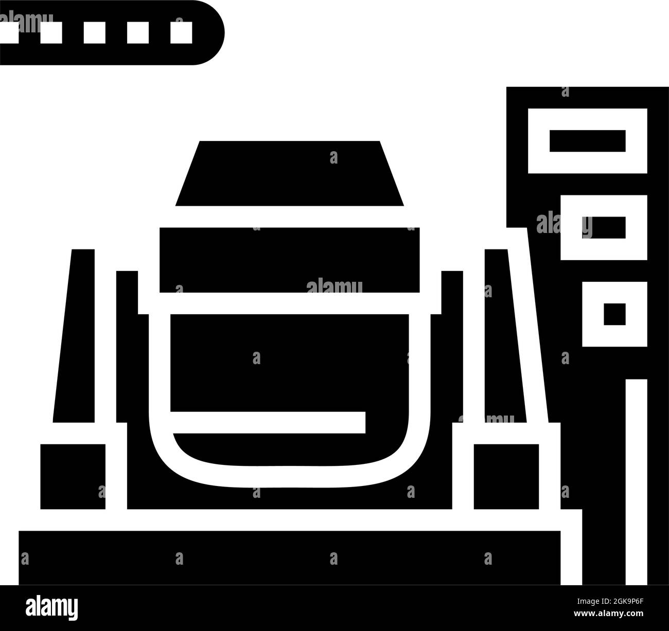 iron or coal processing plants glyph icon vector illustration Stock ...