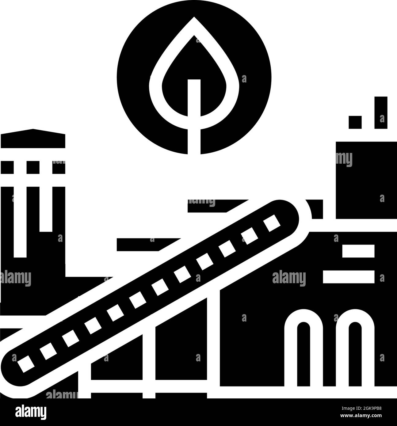 environmental technologies glyph icon vector illustration Stock Vector ...