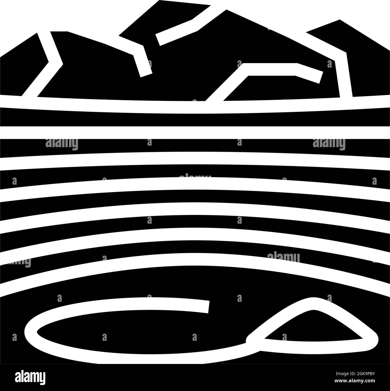 opencast goldmine glyph icon vector illustration Stock Vector Image ...