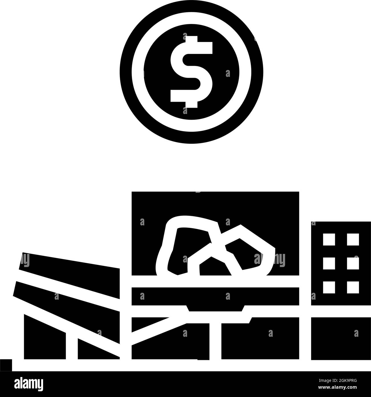 plant and equipment sales glyph icon vector illustration Stock Vector ...