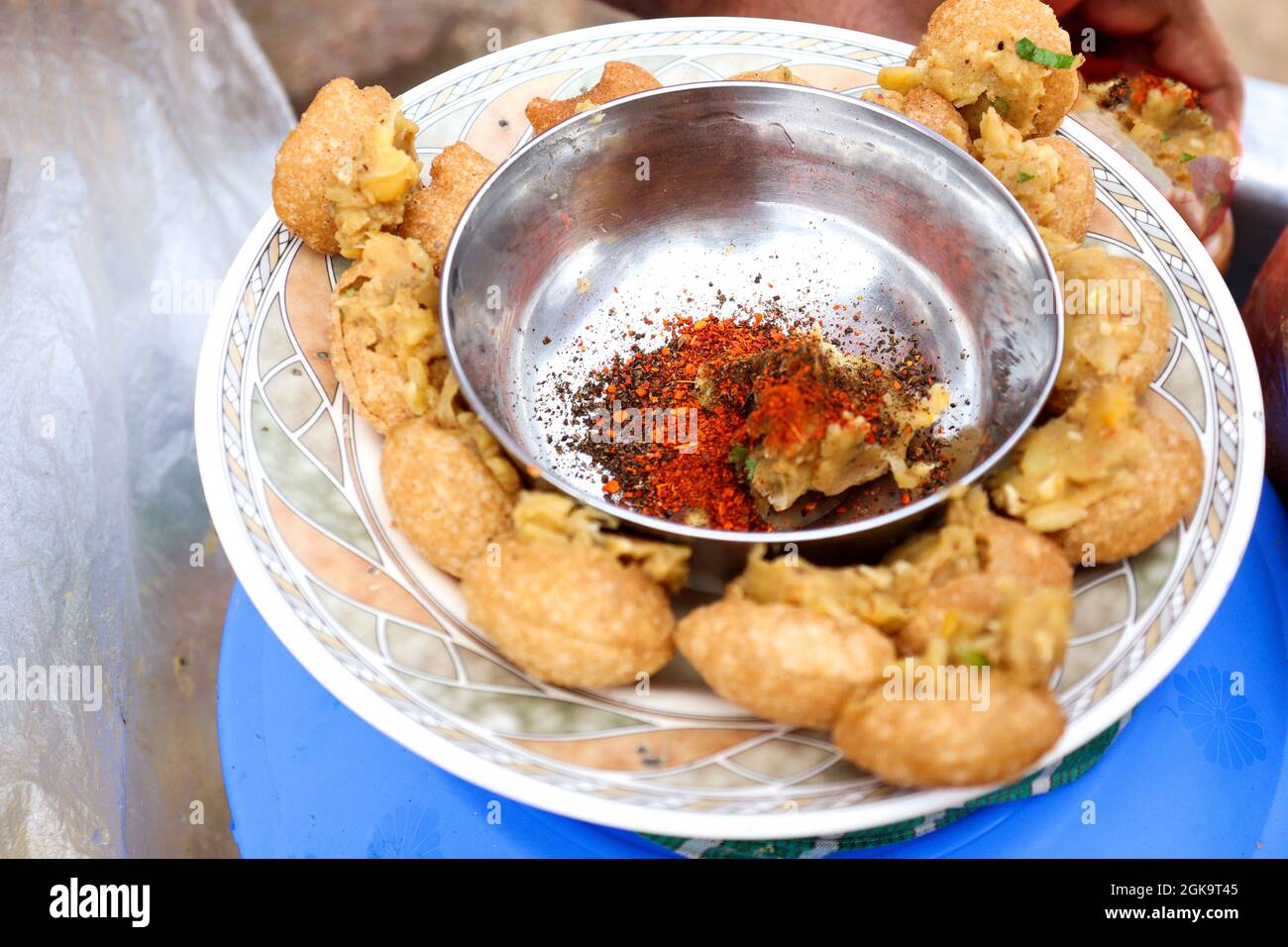 Asian most liked and fried and spicy and tasty food named fucka Stock ...