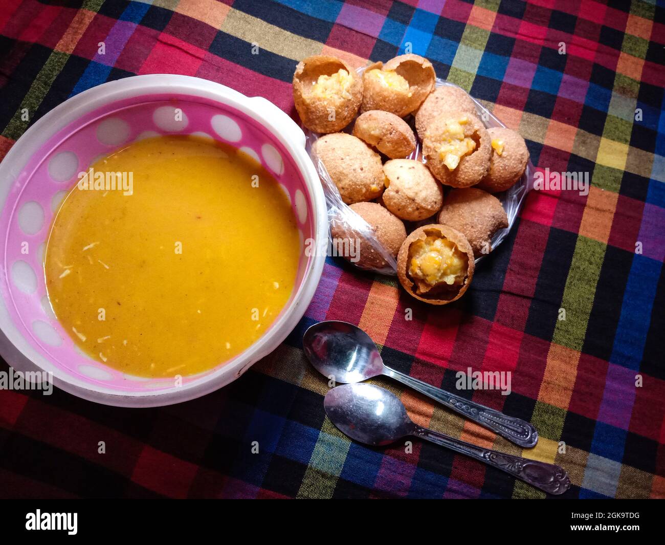 Asian most liked and fried and spicy and tasty food named fucka Stock ...