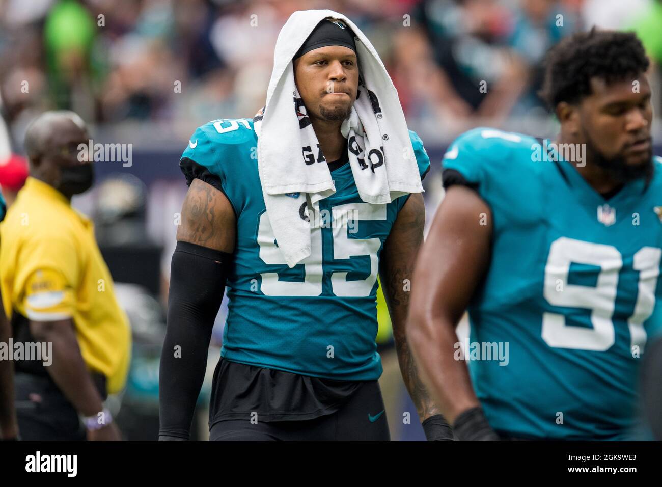 Houston, TX, USA. 12th Sep, 2021. Jacksonville Jaguars defensive end ...