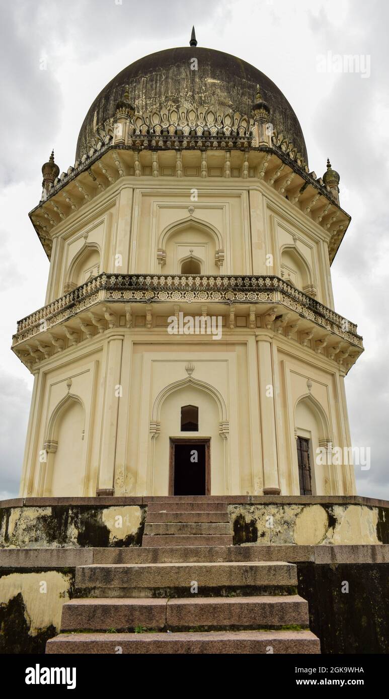 Antique Islamic Architectural Art Pointed Arches Seven Tombs Dome and ...