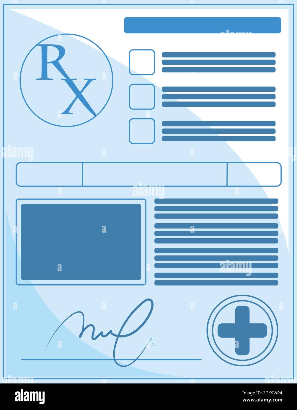 medicine prescription with signature Stock Vector Image & Art - Alamy