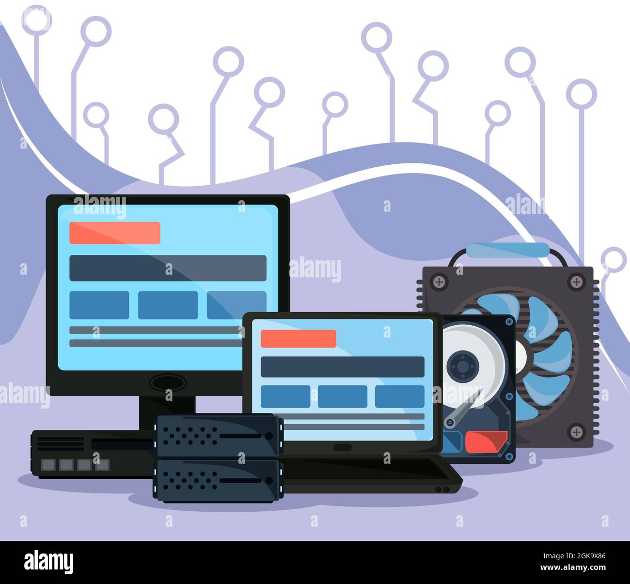 computer system technology Stock Vector Image & Art - Alamy