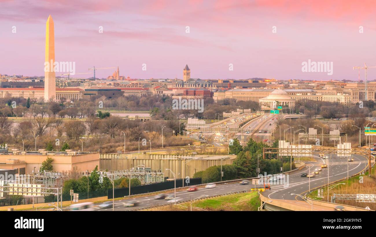 Washington, D.C. city skyline at twilight Stock Photo - Alamy