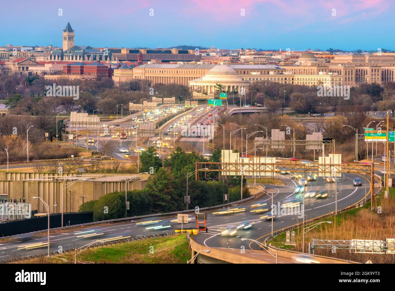 Washington dc aerial night hi-res stock photography and images - Alamy