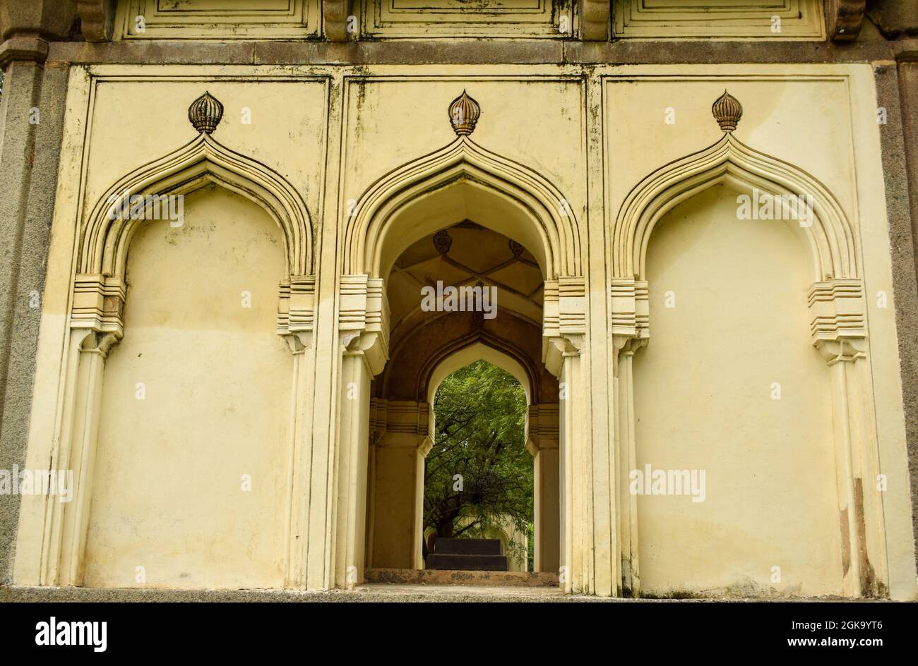 Antique Islamic Architectural Art Pointed Arches Seven Tombs Dome and ...