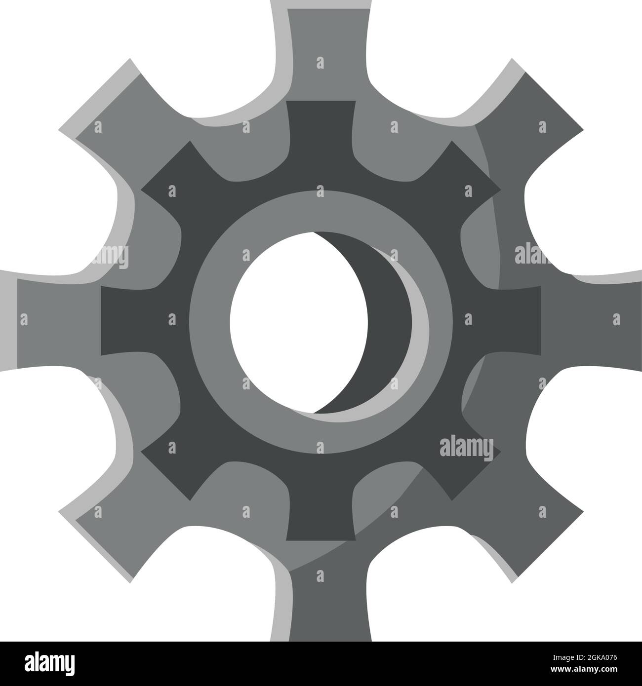 gear cogwheel flat icon Stock Vector Image & Art - Alamy
