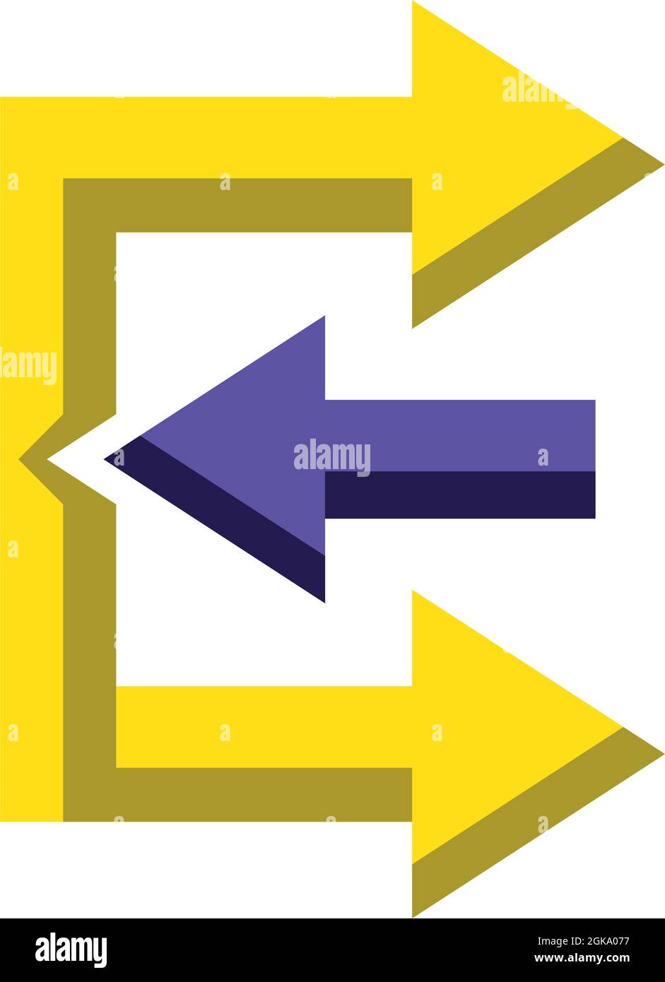 arrow opposite direction Stock Vector Image & Art - Alamy