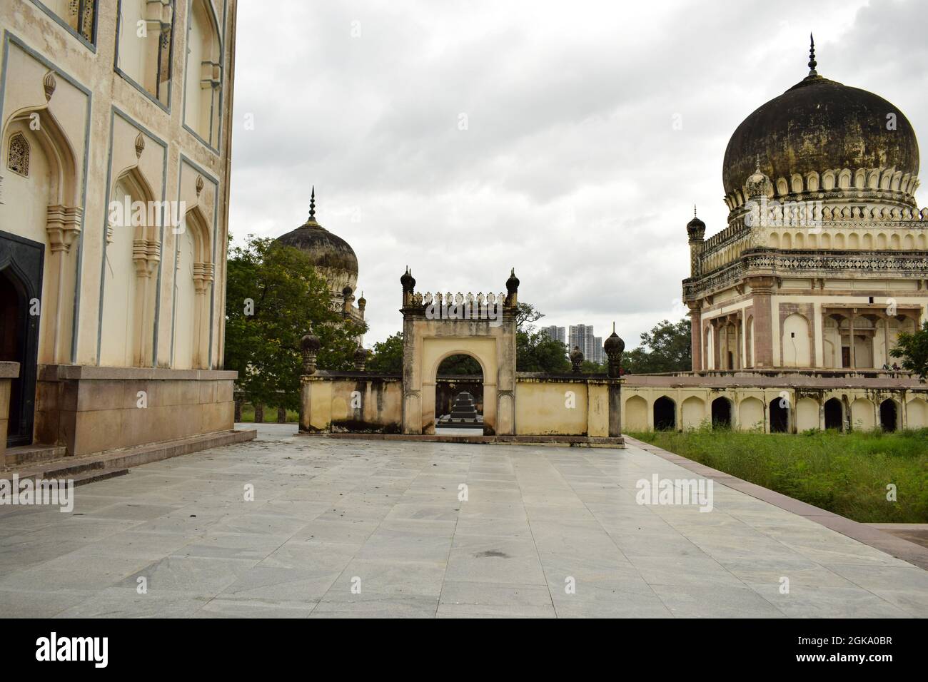 Antique Islamic Architectural Art Pointed Arches Seven Tombs Dome and ...
