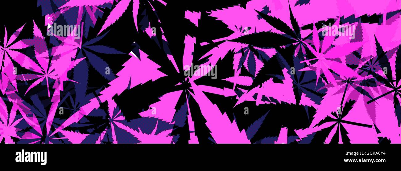 An abstract cannabis leaf pattern background image Stock Photo - Alamy