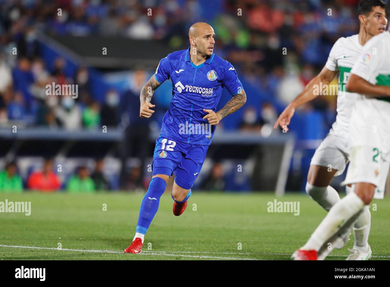 Getafe, Spain. 13th Sep, 2021. Sandro Ramirez (Getafe) Football/Soccer ...