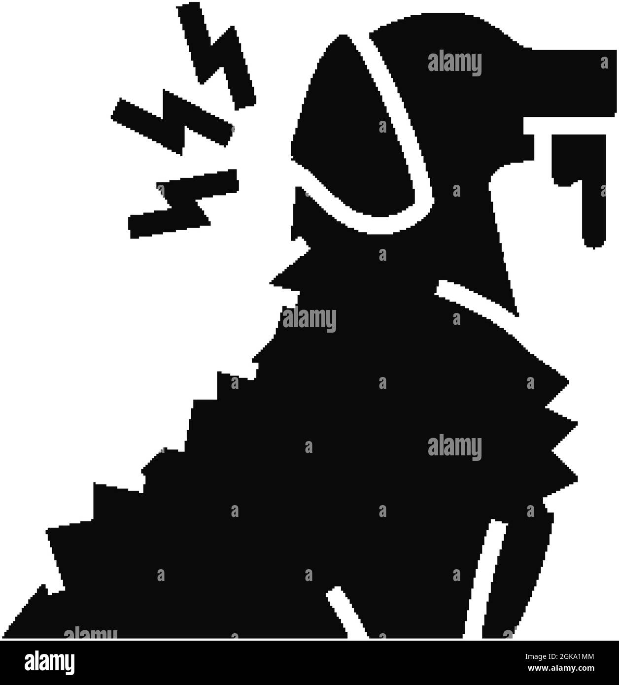 rabies pet disease glyph icon vector illustration Stock Vector Image ...