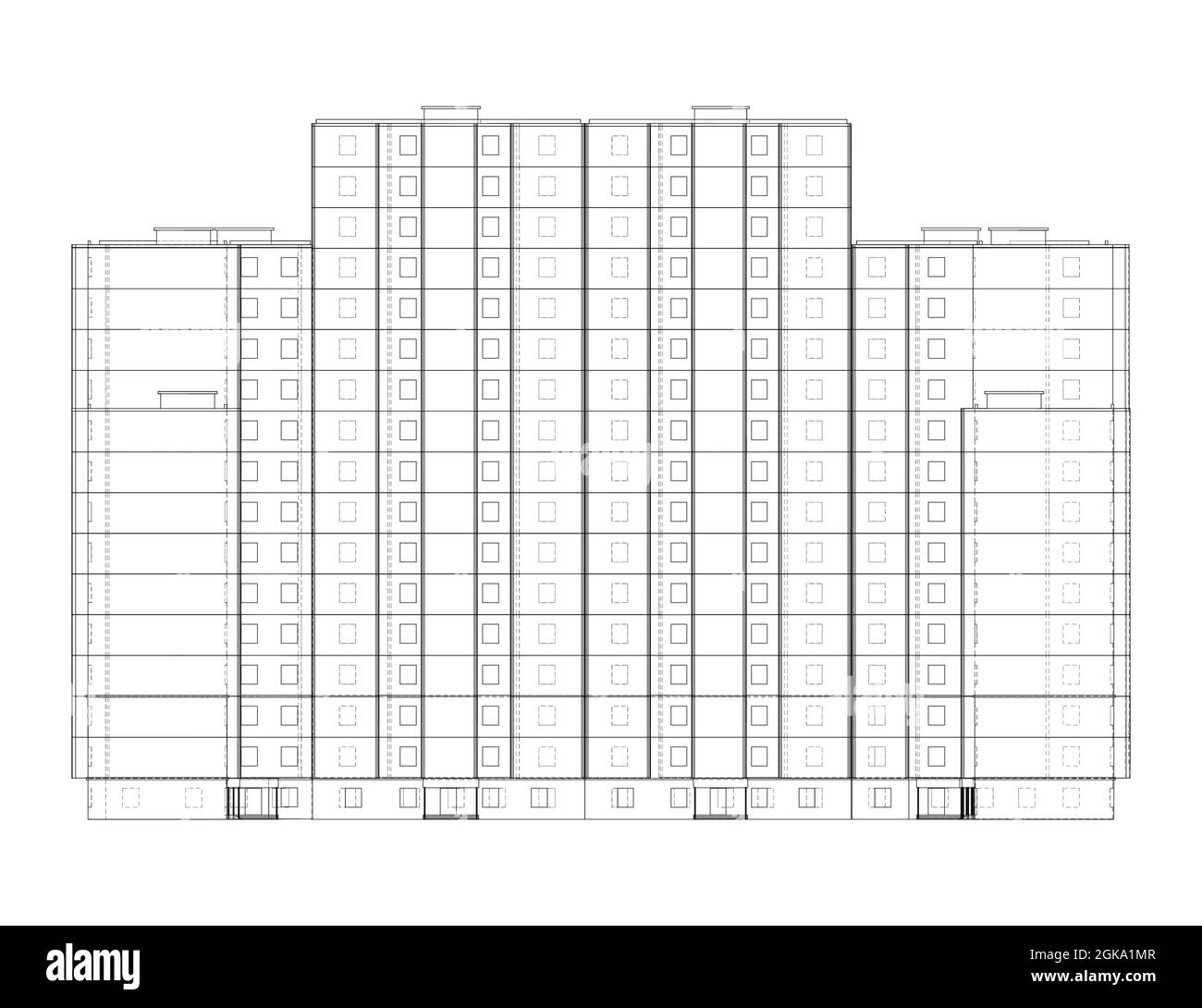 Vector multi-storey residential building Stock Vector Image & Art - Alamy