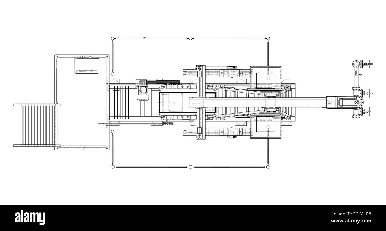 Industrial equipment for oil extraction. Vector Stock Vector Image ...