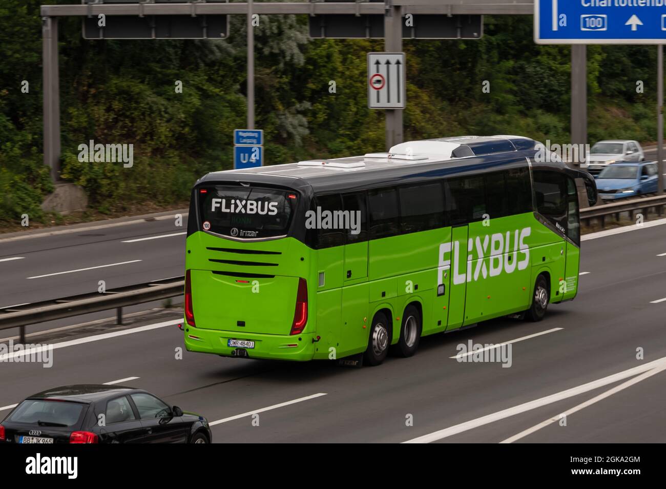 a touring bus from the FLIXBUS group on the motorway Stock Photo - Alamy
